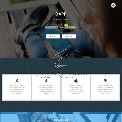 App Landing - Free HTML5 & CSS Template - Flashiat