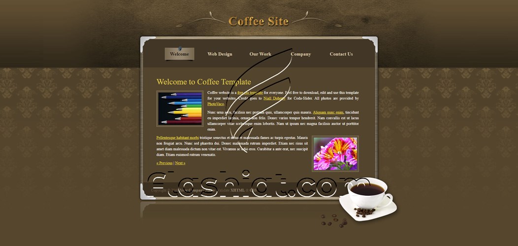 Coffee - Free XHTML & CSS Template - Flashiat