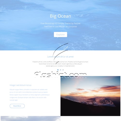 Ocean 2 - Free HTML5 & CSS Template - Flashiat