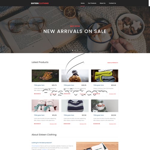 Sixteen Clothing - Free HTML5 & CSS Template - Flashiat